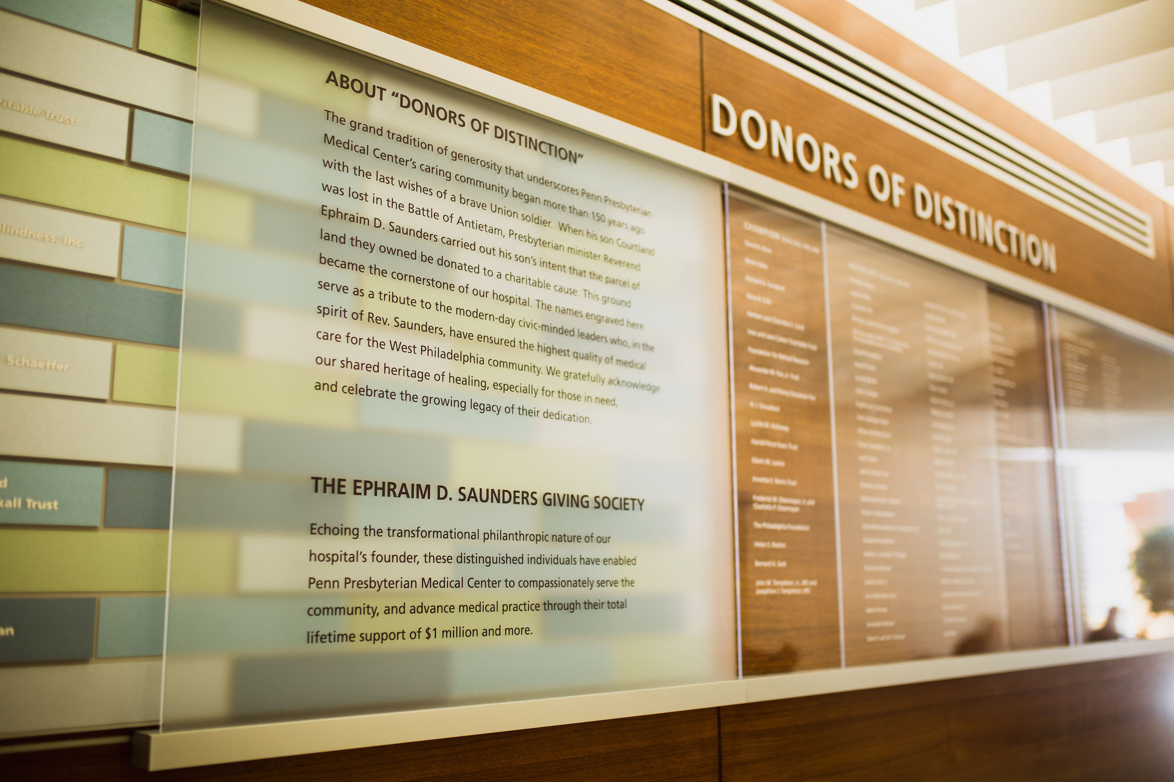 Donor Recognition Gallery – Dimensional Lettering – PDG